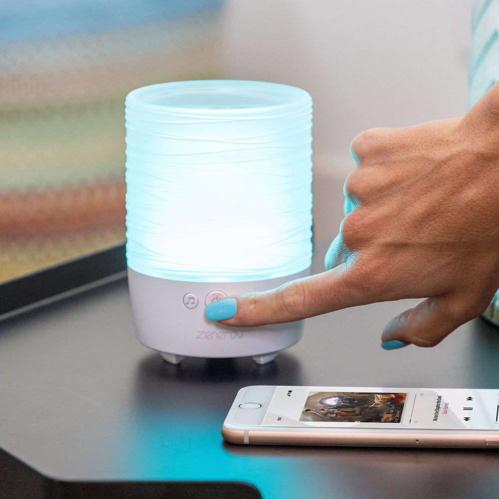 Sound Machine with Bluetooth Speaker, Flameless Candle, and Sleep Soun