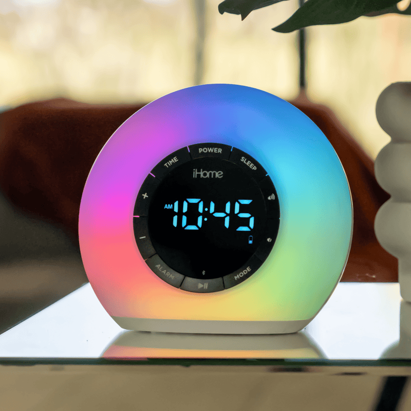 Sunrise Alarm Clock Radio with Bluetooth Speaker and Color Changing La