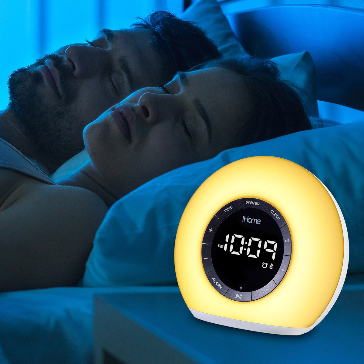 Sunrise Alarm Clock Radio with Bluetooth Speaker and Color Changing La